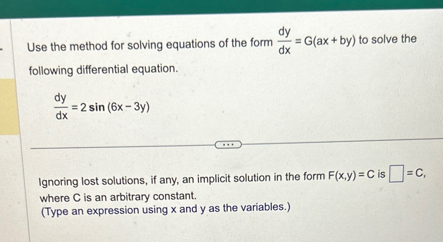 Solved Use the method for solving equations of the form | Chegg.com