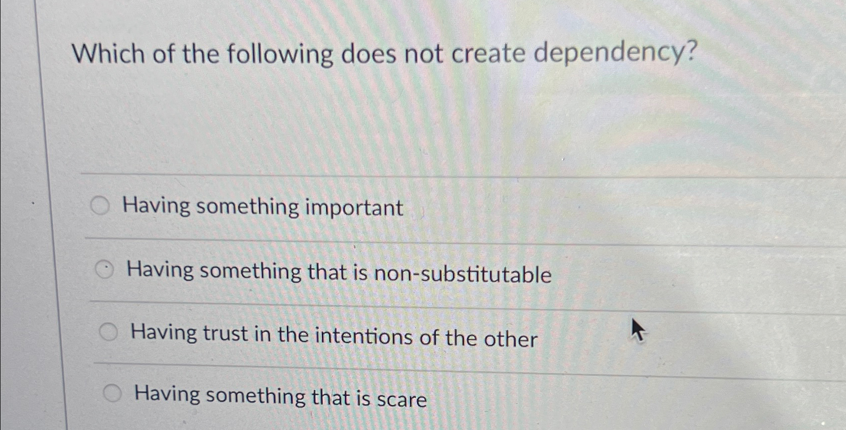 Solved Which of the following does not create | Chegg.com