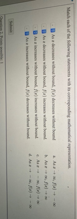 Solved Match each of the following statements with its | Chegg.com