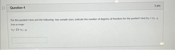 Solved Calculate the pooled standard deviation estimate | Chegg.com