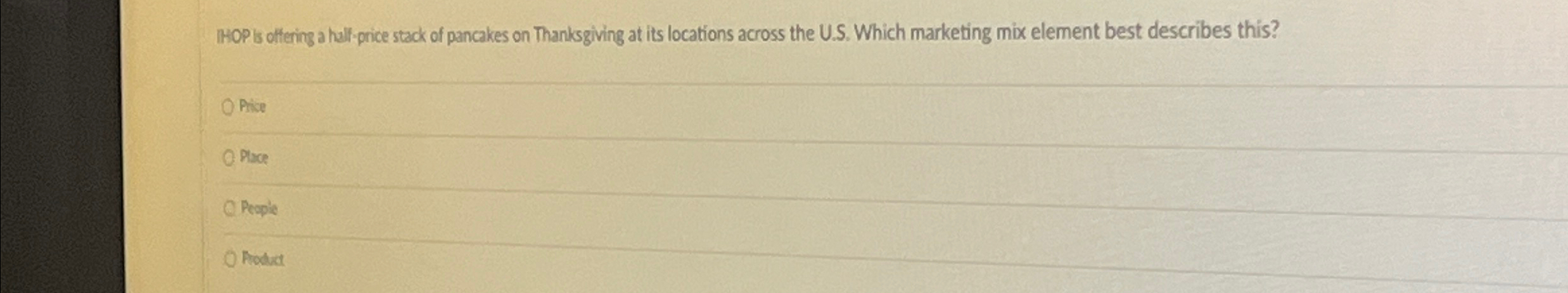 Solved IHOP s offering a hall-price stack of pancakes on | Chegg.com