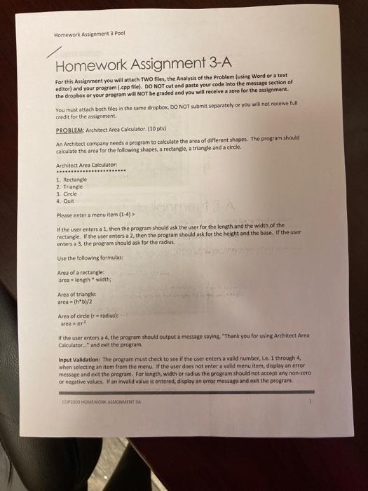 Solved Homework Assignment 3 Pool Z Homework Assignment 3 A