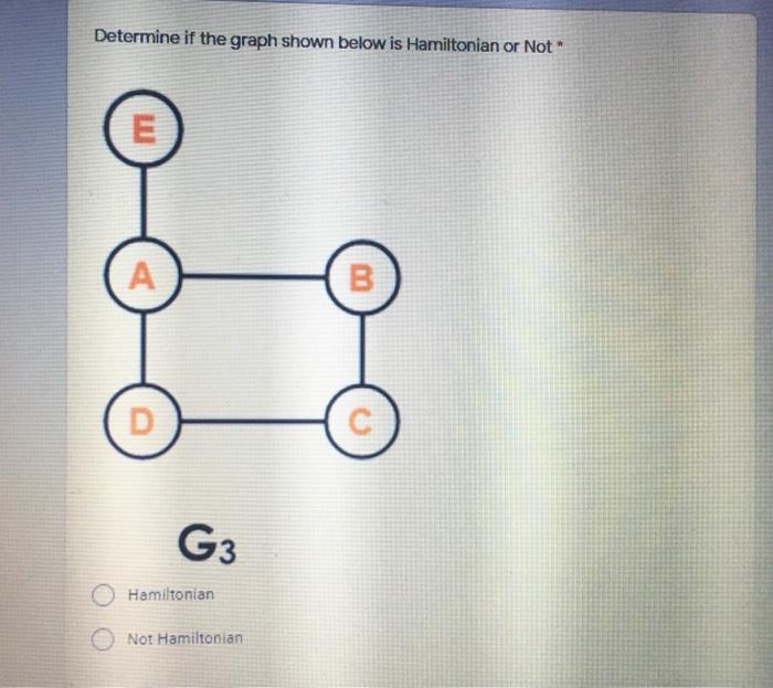Solved Determine if the graph shown below is Hamiltonian or | Chegg.com