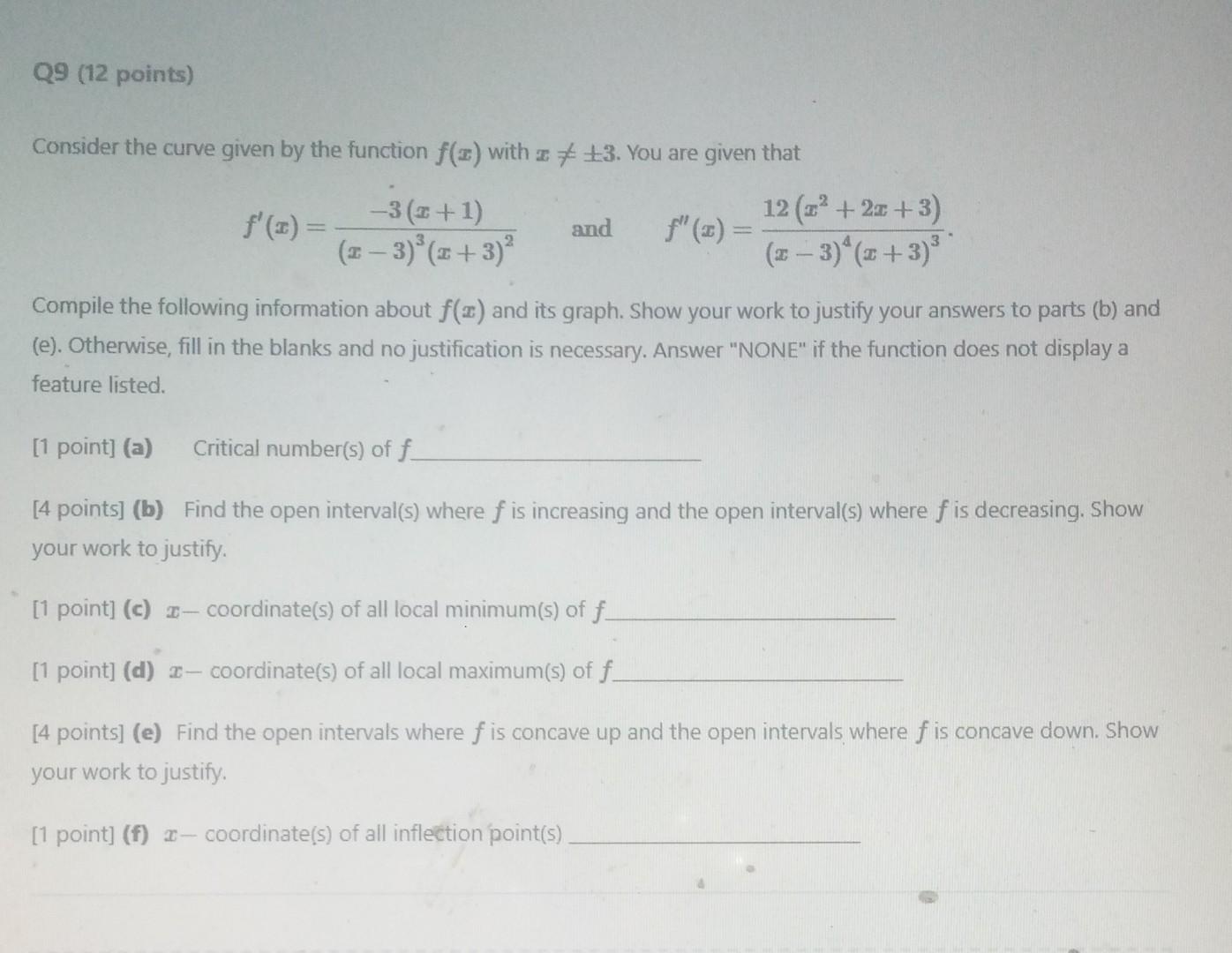 Solved Q9 (12 points) Consider the curve given by the | Chegg.com