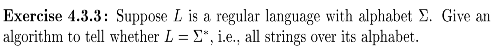 Solved Exercise 4.3.3: Suppose L ﻿is a regular language with | Chegg.com