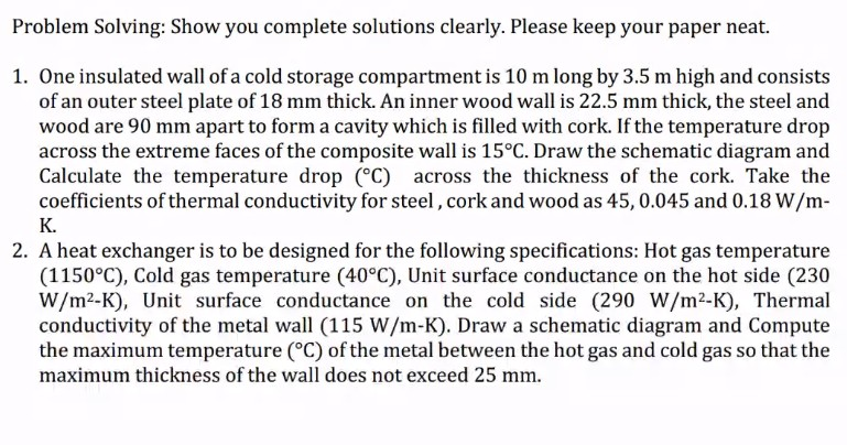 Solved Problem Solving: Show you complete solutions clearly. | Chegg.com