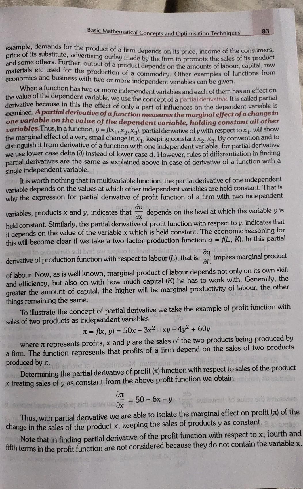 Solved 83 an Basic Mathematical Concepts and Optimisation | Chegg.com