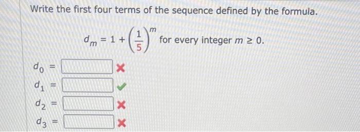 Solved Write the first four terms of the sequence defined by | Chegg.com