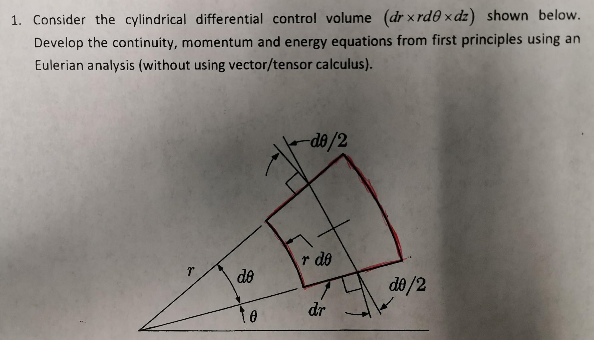 Solved 1. Consider the cylindrical differential control | Chegg.com