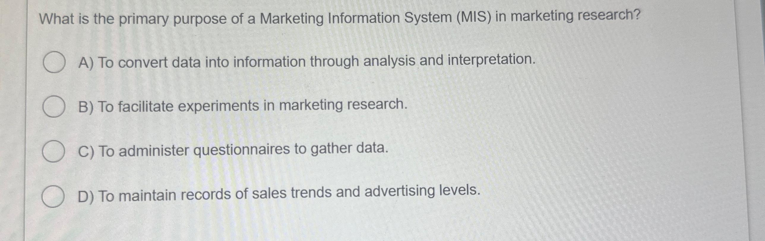 Solved What is the primary purpose of a Marketing | Chegg.com