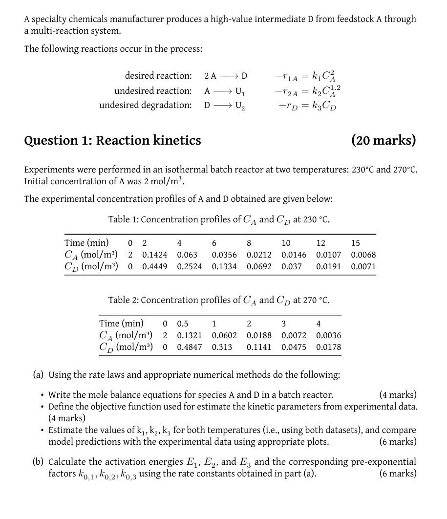 Solved helpA specialty chemicals manufacturer produces a | Chegg.com
