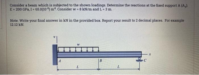 Solved Consider a beam which is subjected to the shown | Chegg.com