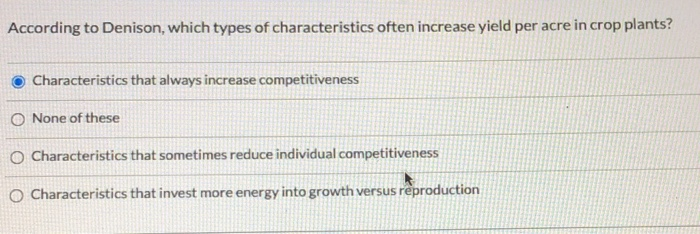 According to Denison, which types of characteristics | Chegg.com