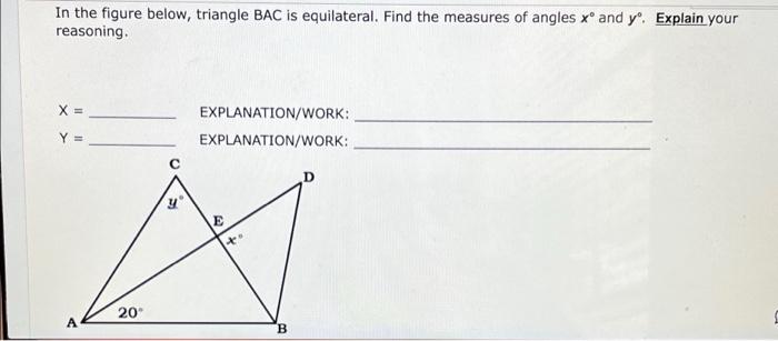 Solved In the figure below, triangle BAC is equilateral. | Chegg.com
