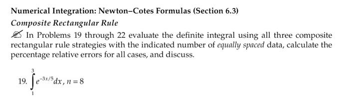 Solved Numerical Integration: Newton-Cotes Formulas (Section | Chegg.com
