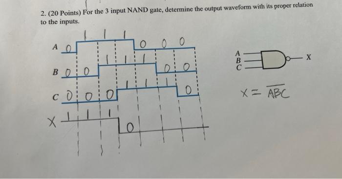 Solved 2. (20 Points) For the 3 input NAND gate, determine | Chegg.com Solved 2. (20 Points) For the 3 input NAND gate, determine | Chegg.com
