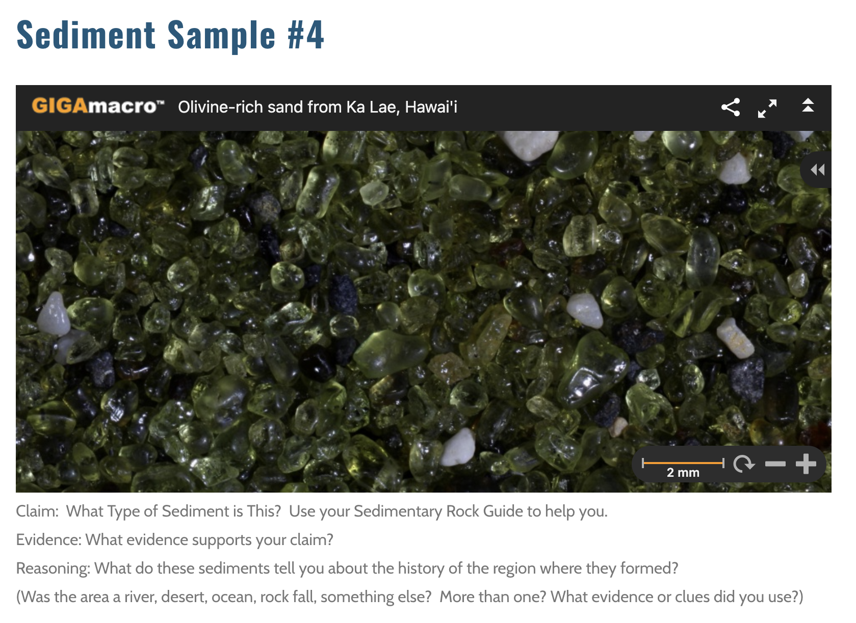 Solved Claim: What Type of Sediment is This? Use your | Chegg.com