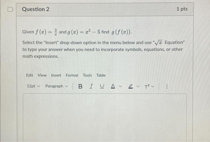 Solved Given f(x)=x3 and g(x)=x2−5 find g(f(x)). Select the | Chegg.com