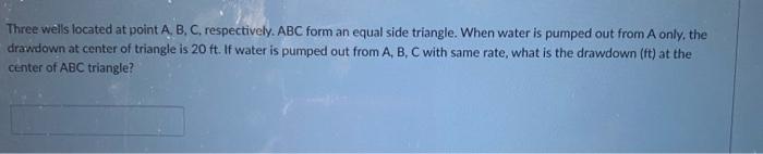 Solved Two wells are located at points A and B respectively. | Chegg.com