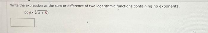 Solved Use the definition of a logarithmic function to | Chegg.com