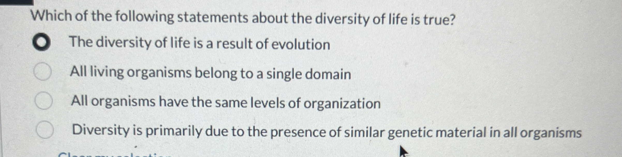 Solved Which of the following statements about the diversity | Chegg.com