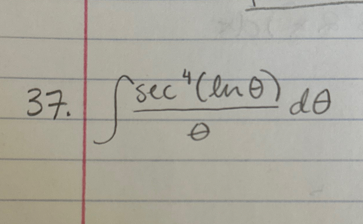 Solved ∫﻿﻿sec4(lnθ)θdθ | Chegg.com