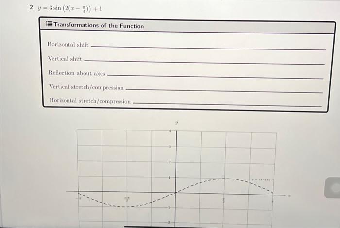 Solved Begin with the given parent function. Then write all | Chegg.com