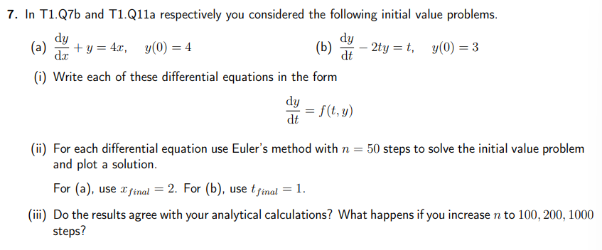 Solved Numerical Problems - ﻿use PythonBefore starting these | Chegg.com