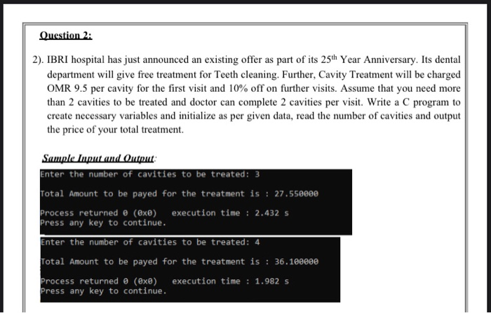 Solved Question 2: 2). IBRI hospital has just announced an | Chegg.com