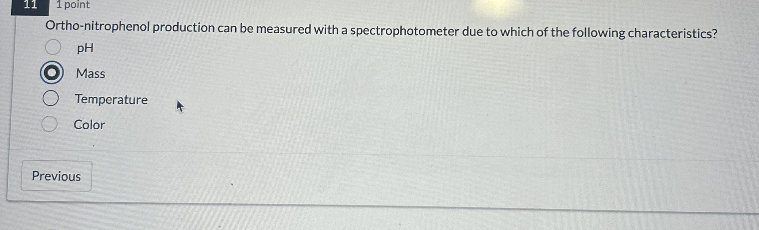 Solved 11 1 ﻿pointOrtho-nitrophenol production can be | Chegg.com