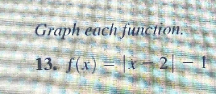 Solved 7 Connecting Graphs With Equations Use Each Graph To