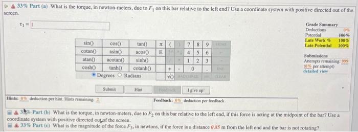 Solved (6\%) Problem 10: Consider a bar, of length 3.5 m, | Chegg.com