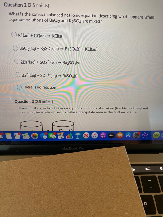 Solved Question 2 (2.5 points) What is the correct balanced | Chegg.com