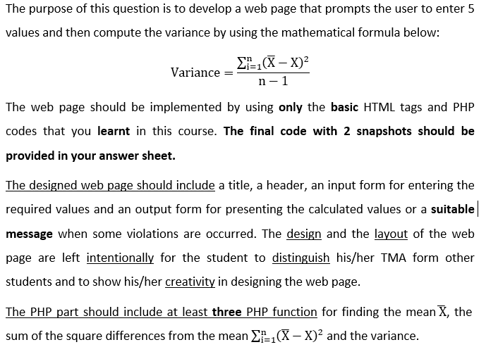 Solved The purpose of this question is to develop a web page | Chegg.com