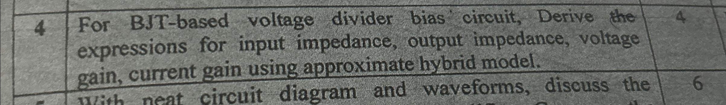 Solved \table[[4,\table[[For BJT-based voltage divider bias | Chegg.com