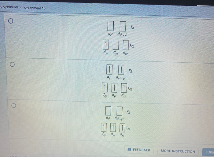 Solved ignments > Assignment 16 Which orbital diagram | Chegg.com