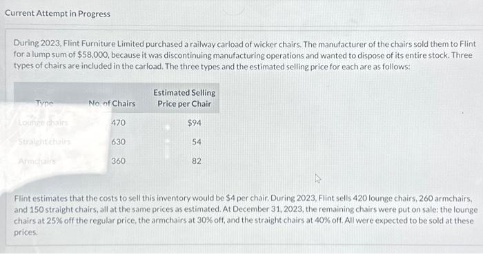 Solved Current Attempt in Progress During 2023, Flint | Chegg.com