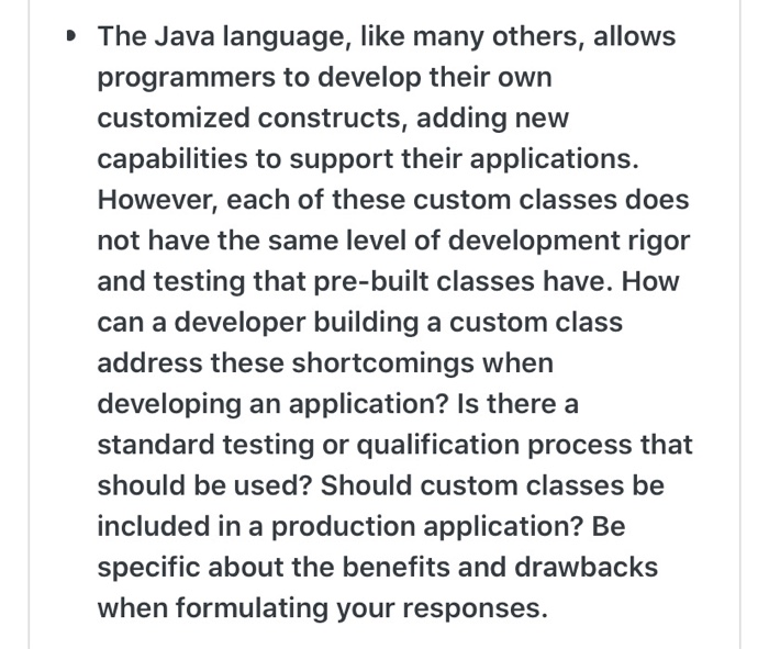 Solved • The Java language, like many others, allows | Chegg.com