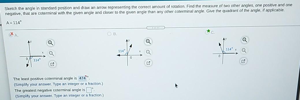 Solved Sketch the angle in standard position and draw an | Chegg.com
