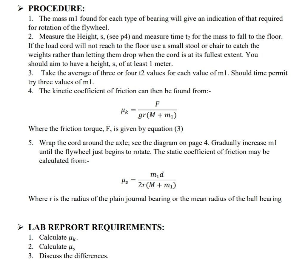 Solved OBJECTIVE: Determine the frictional torque of plain | Chegg.com