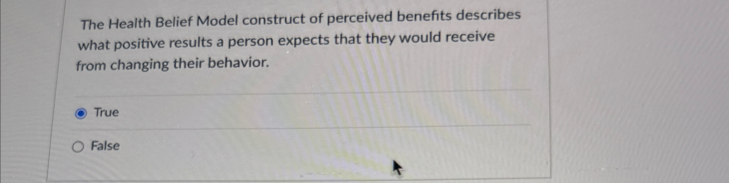 The Health Belief Model construct of perceived | Chegg.com