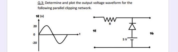 Solved Q3. Determine and plot the output voltage waveform | Chegg.com