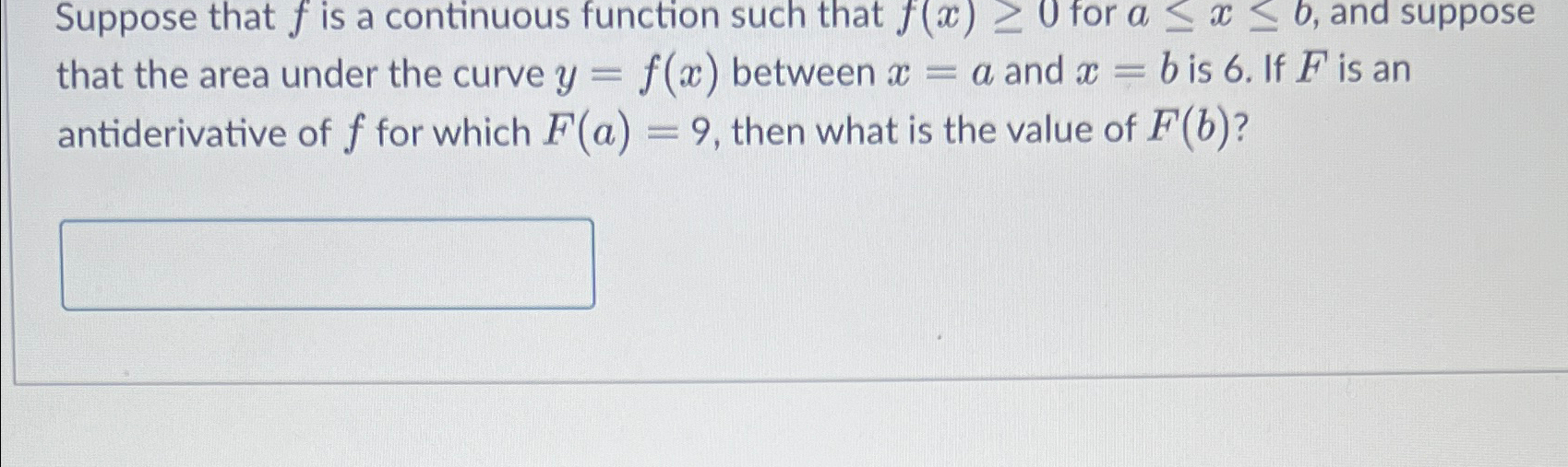 Solved Suppose that f ﻿is a continuous function such that | Chegg.com