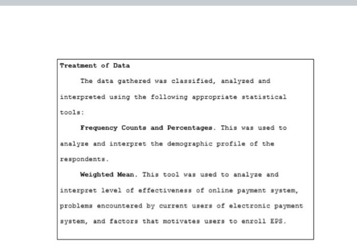 Solved Or type "how to make the treatment data of | Chegg.com