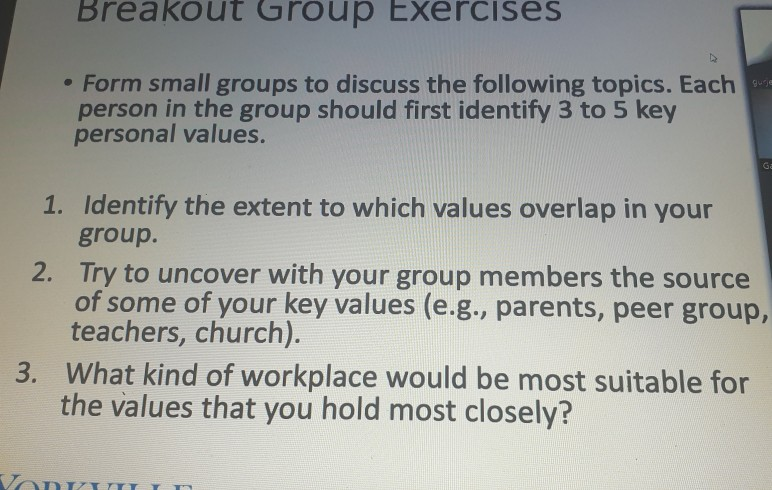 Solved Breakout Group Exercises • Form small groups to | Chegg.com