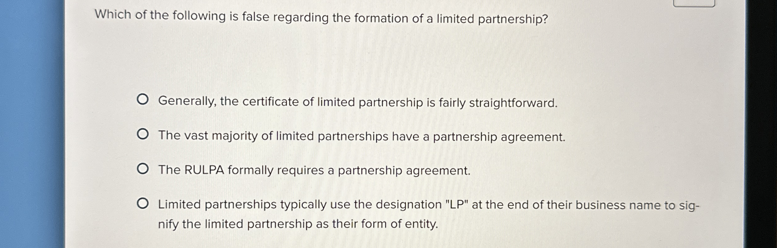 Solved Which of the following is false regarding the | Chegg.com