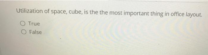 Solved Utilization of space, cube, is the the most important | Chegg.com