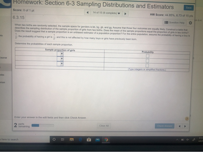 Solved Homework: Section 6-3 Sampling Distributions and | Chegg.com
