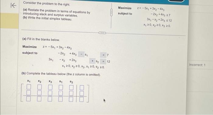 Solved Consider the problem to the right. (a) Restate the | Chegg.com
