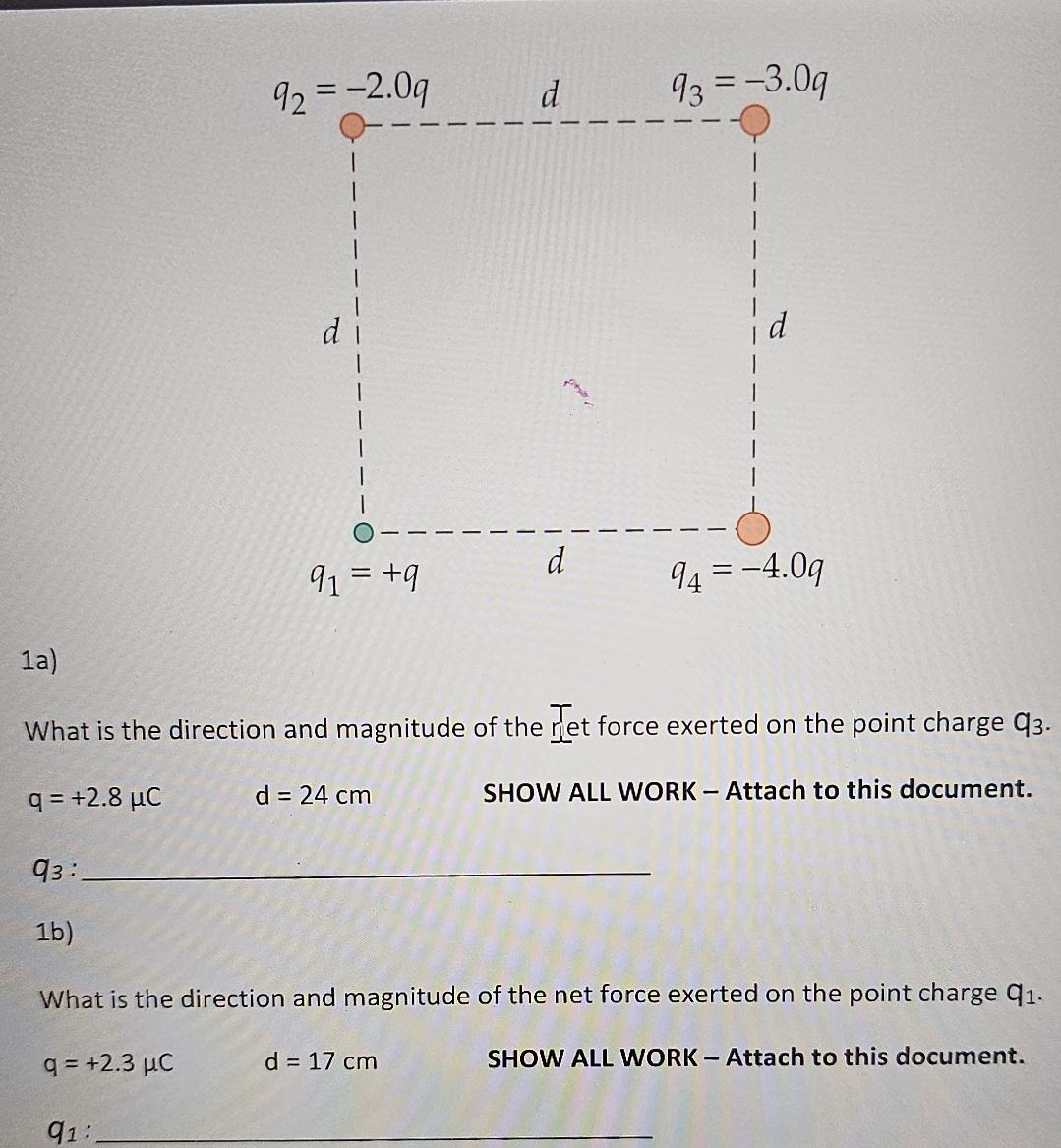 Solved 1a)What is the direction and magnitude of the ret | Chegg.com